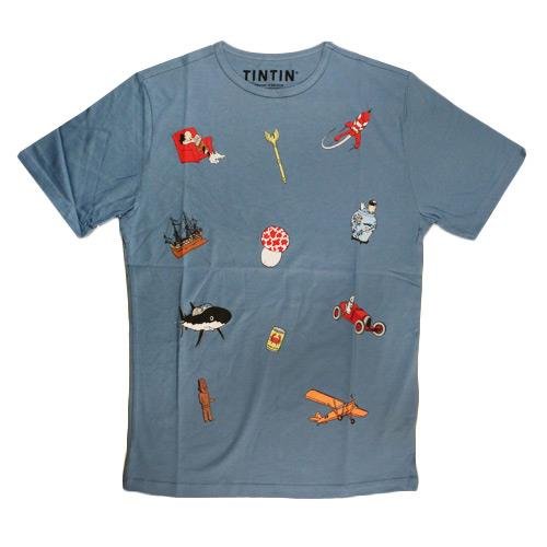 Tintin T-Shirt - Tintin Ikoner - Petrolblå - T-Shirts & Sweatshirts ...