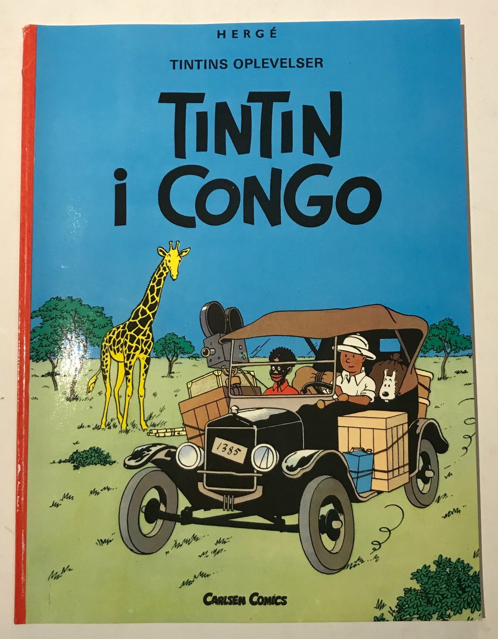 Tintin i Congo album fra 1988 med den gamle oversættelse