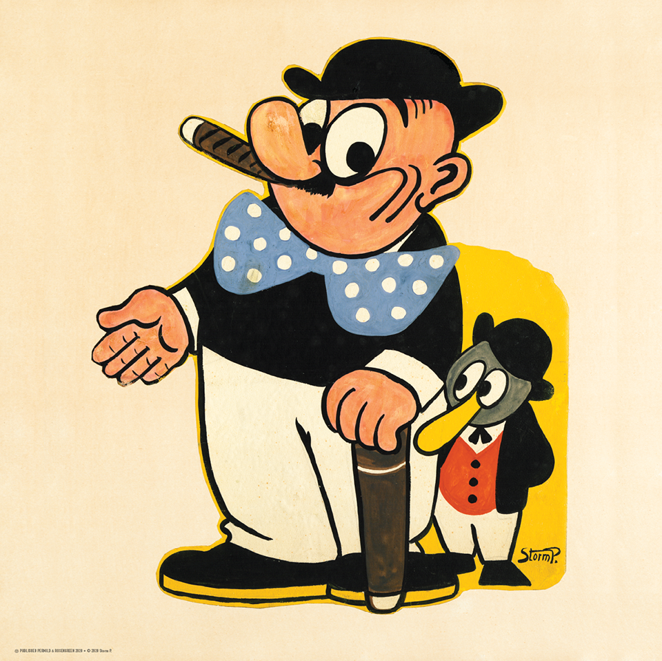 Storm P. Plakat - Peter med cigar & Ping - Storm P. - FilmPlakaten.Com